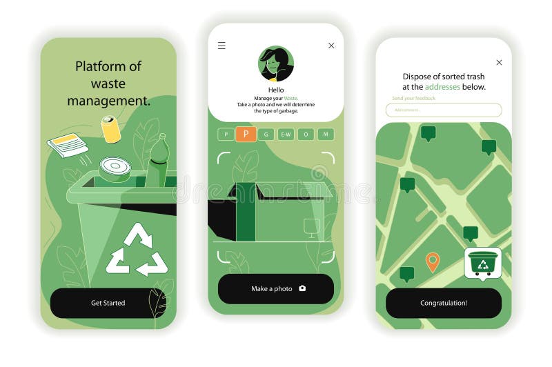 Waste Manage Concept Onboarding Screens. UI, UX, GUI User Interface Kit ... Waste Manage Concept Onboarding Screens. UI, UX, GUI User Interface Kit ...