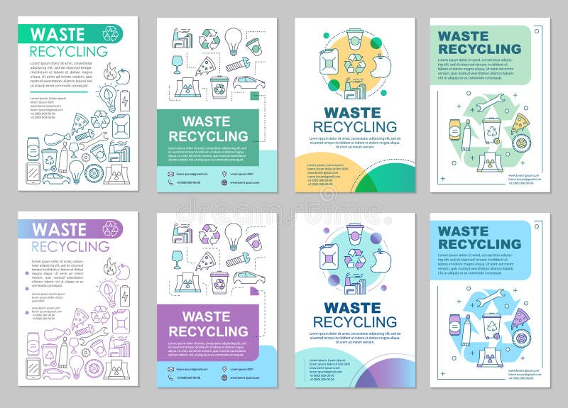 Waste Management Brochure Template Layout Stock Vector - Illustration ...