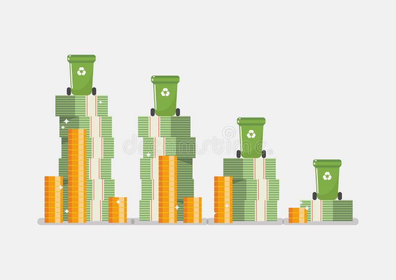 Waste Management Budget Infographic Stock Vector - Illustration of coin ...