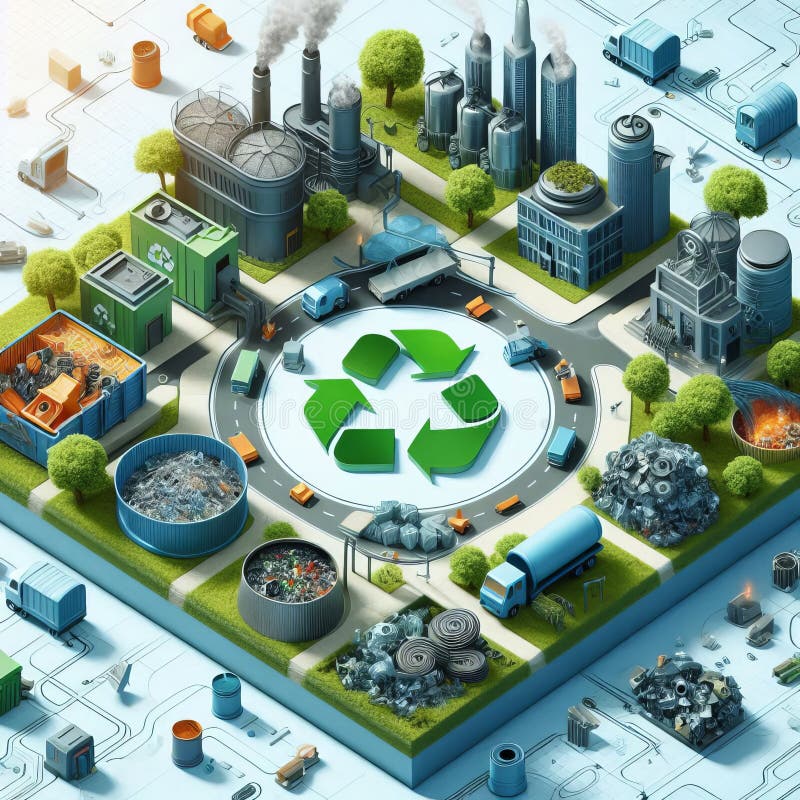 Waste Management Depict Innovative Methods for Recycling Compost Stock ...