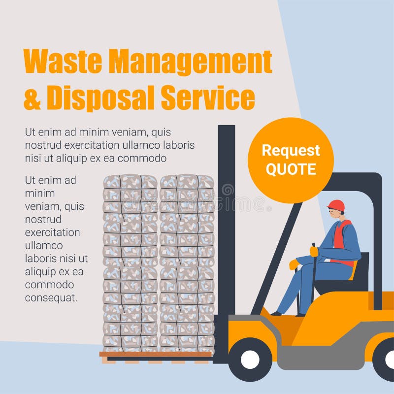 Waste Management and Disposable Service, Quote Stock Vector ...