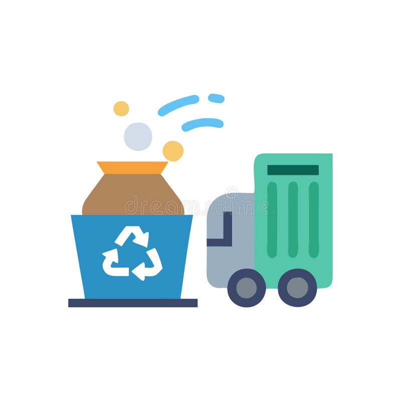 Waste Management Icon for Recycling Stock Illustration - Illustration ...