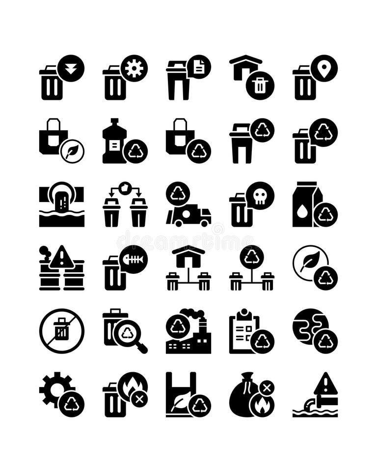 Solid Waste Icon Stock Illustrations – 2,698 Solid Waste Icon Stock ...