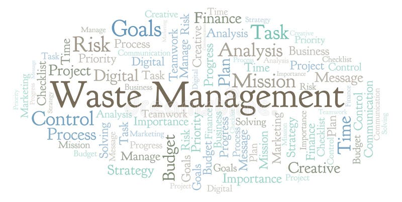 Waste Management Word Cloud, Made with Text only. Stock Illustration ...
