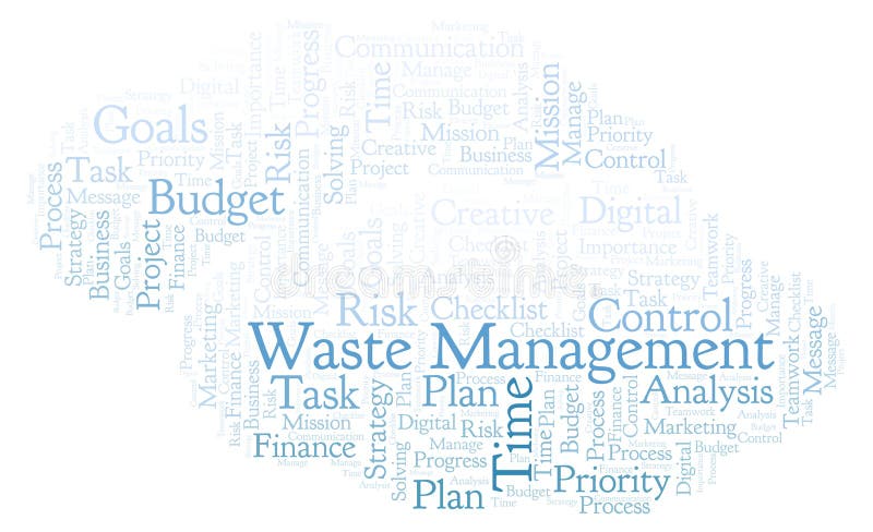 Waste Management Word Cloud, Made with Text only. Stock Illustration ...