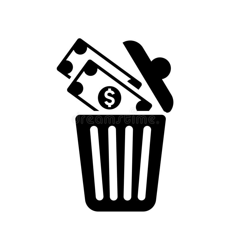 Waste Money Icon stock vector. Illustration of investment - 327468018