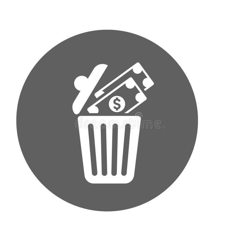 Waste Money Icon stock vector. Illustration of money - 327468027