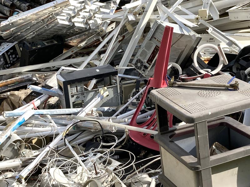 Waste from Office Building Renovation Stock Photo - Image of closeup ...