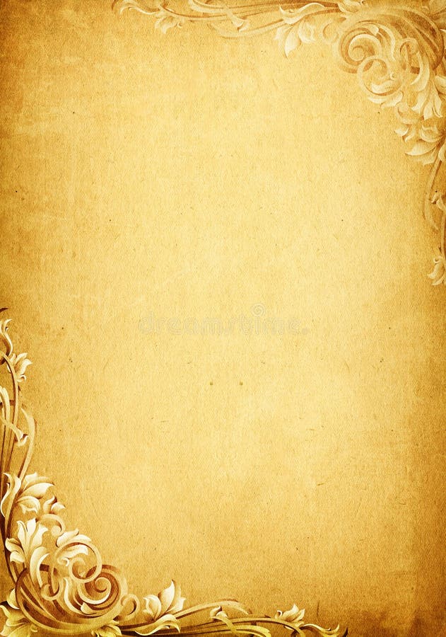 Old paper border design stock illustration. Illustration of border ...