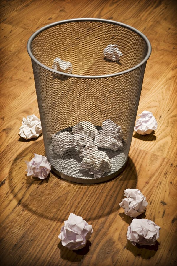 Waste paper basket stock image. Image of texture, improvement - 6978149