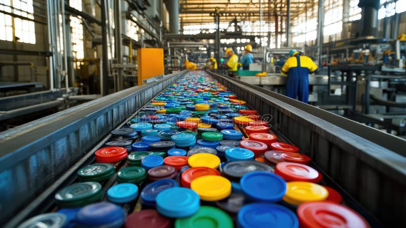 Waste plastic bottle cap stock illustration. Illustration of resources ...