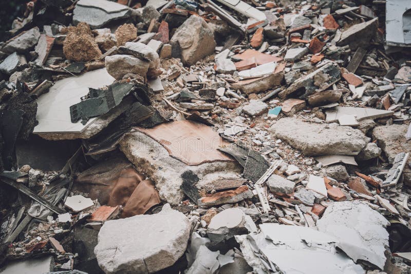 Waste Plastic Bottles and Other Types of Waste at the Ground Stock ...