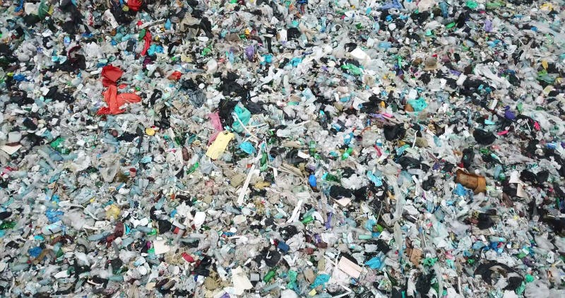 Waste of Plastic Bottles and Other Types of Plastic, Glass and Organic ...