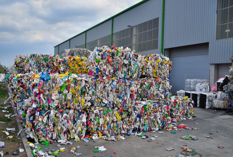 Waste Plastics Bottles at Collection Yard Stock Image - Image of pile ...
