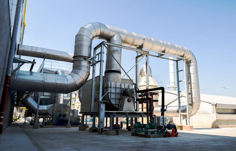 Waste Processing Pipeline System with Turbine Editorial Stock Image ...