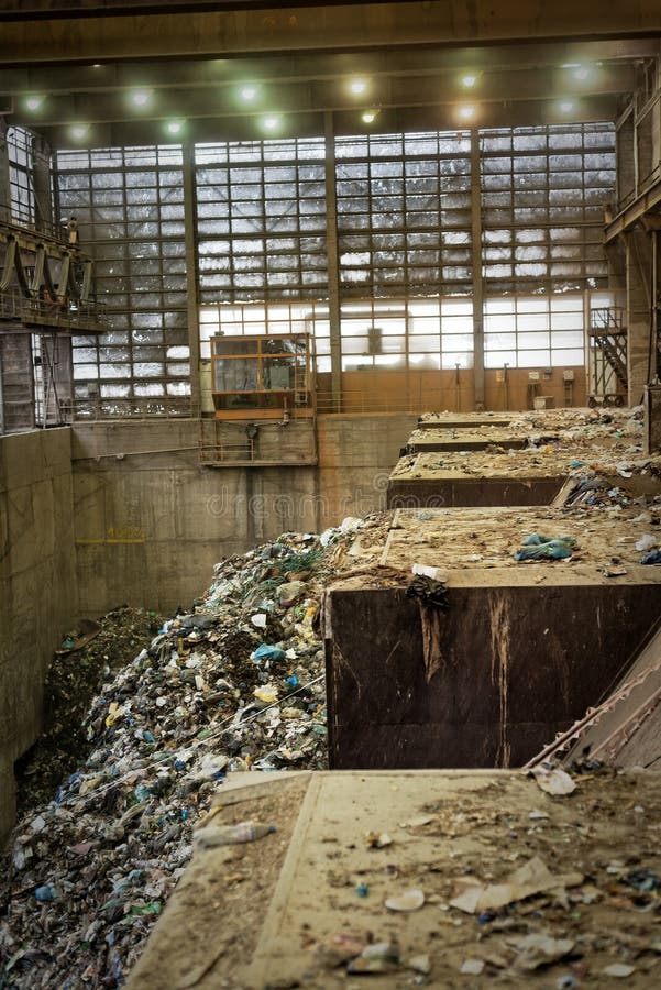 Waste Processing Plant Interior Stock Image - Image of package, dirt ...