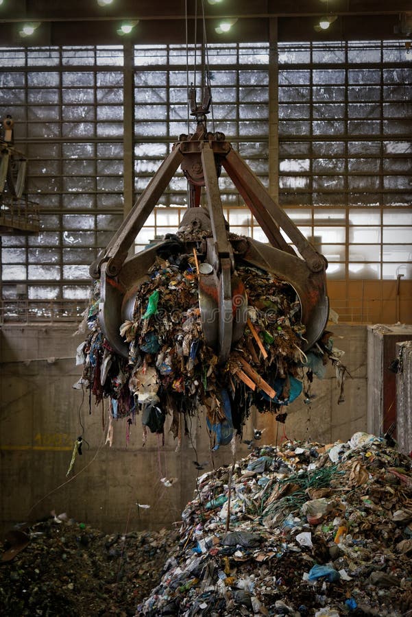 Crane in Waste To Energy Power Plant Editorial Photo - Image of chimney ...
