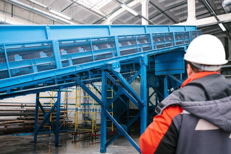 Waste Processing Plant. Technological Process. Recycling and Storage of ...