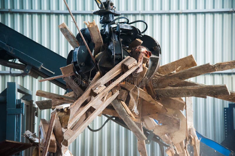 Waste recycling factory stock image. Image of recycling - 115536895