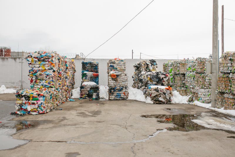 Waste Processing Plant. Technological Process. Recycling and Storage of ...