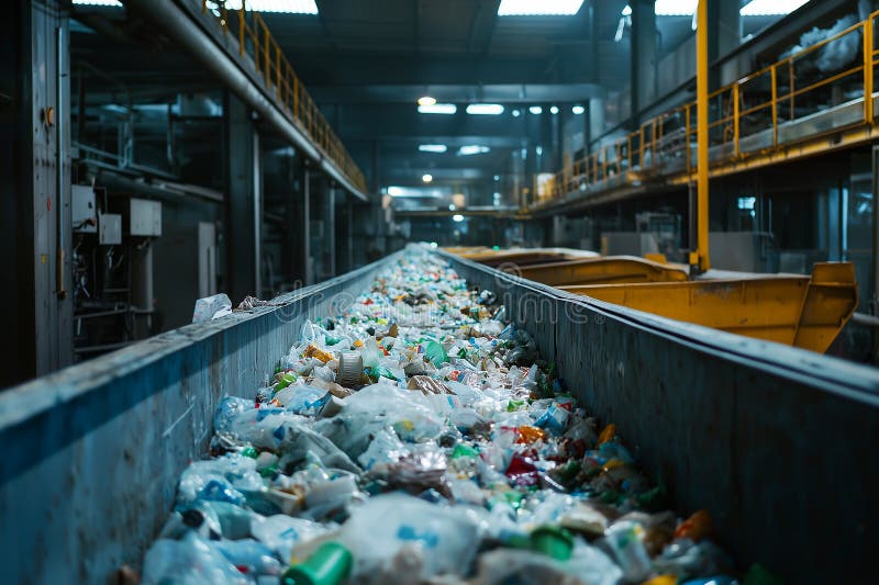 Waste processing station stock image. Image of clear - 365871235