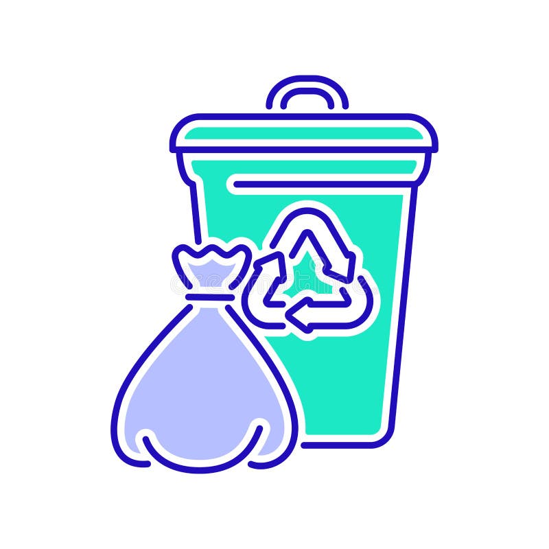 Waste Recycling Color Line Icon. Zero Waste Lifestyle. Environmental ... Waste Recycling Color Line Icon. Zero Waste Lifestyle. Environmental ...