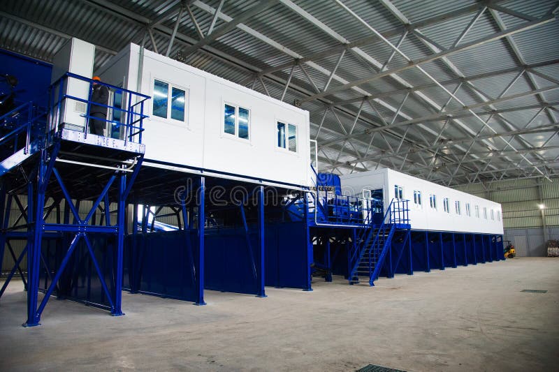 Waste recycling factory stock photo. Image of process - 115536986
