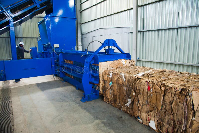 Waste recycling factory stock image. Image of disposal - 183059069