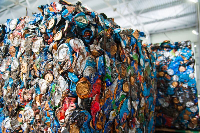 Waste recycling factory stock image. Image of production - 164538615