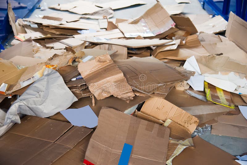 Waste recycling factory stock image. Image of cans, machine - 196891293