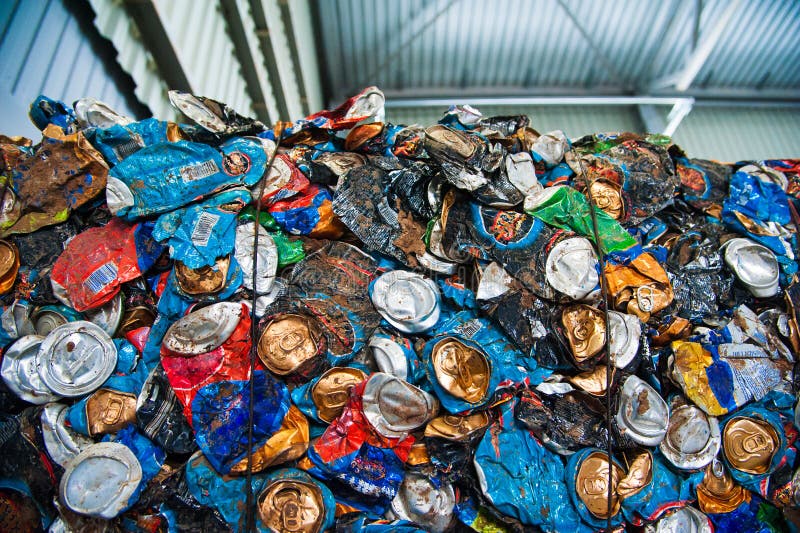 Waste recycling factory stock image. Image of waste - 196891301