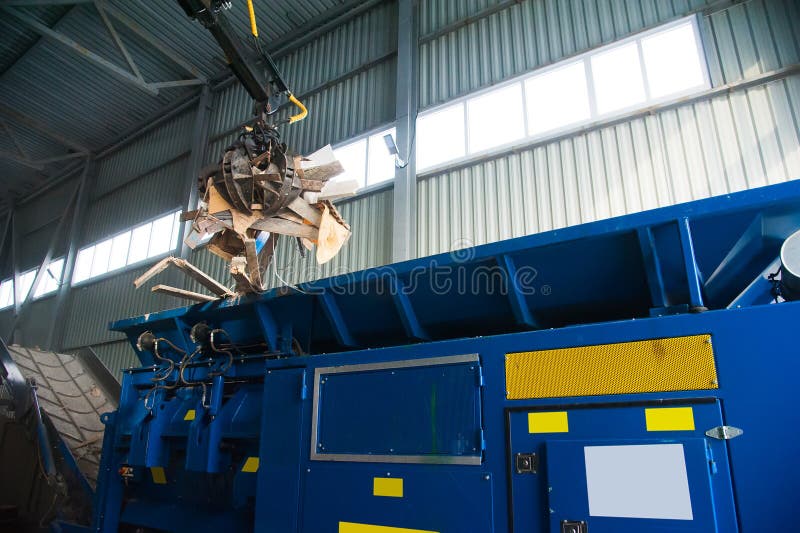 Waste recycling factory stock photo. Image of process - 115536986