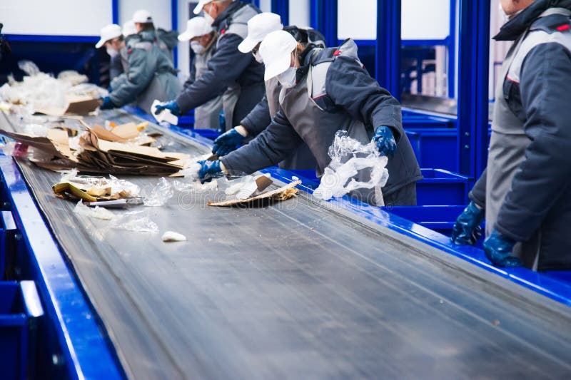 Waste recycling factory stock photo. Image of process - 115536986