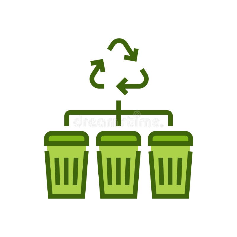 Waste Recycling Icon. Garbage Sorting Vector Illustration Stock Vector ...