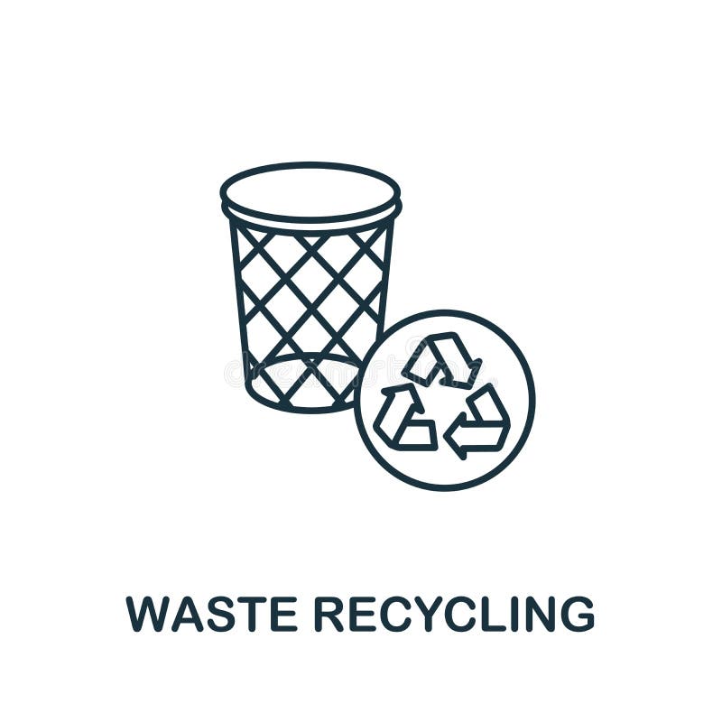 Waste Recycling Icon. Simple Illustration from Recycling Collection ...