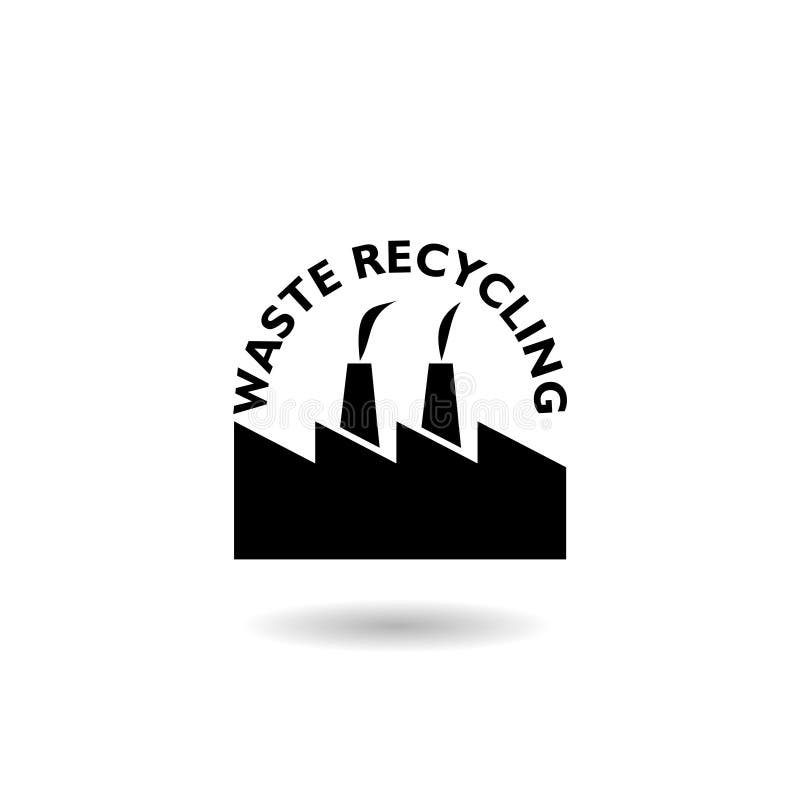 Waste Recycling Logo with Shadow Stock Vector - Illustration of organic ...