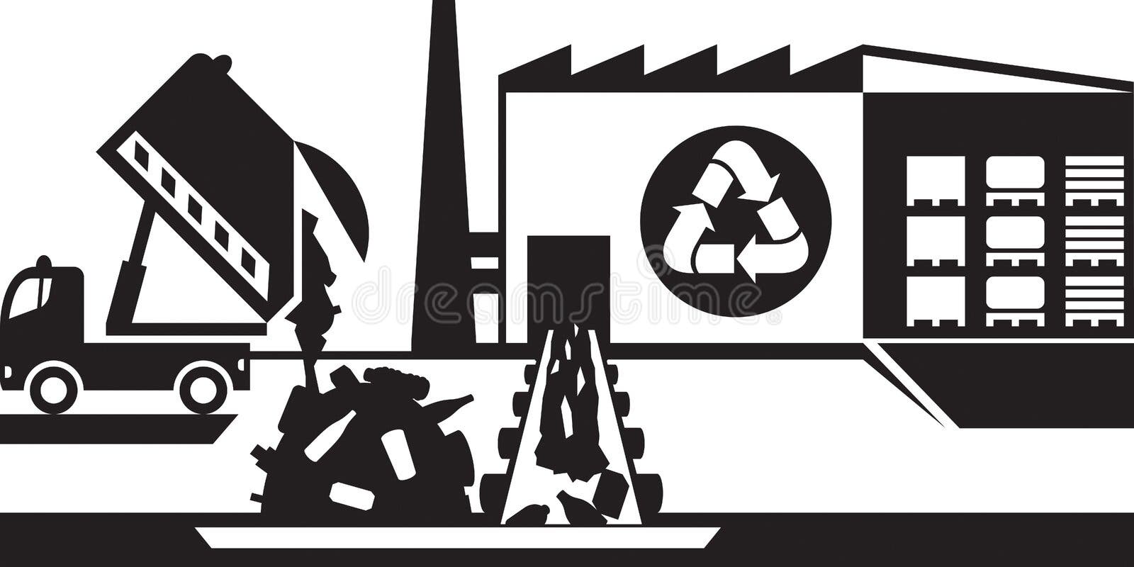 Recycle Bins. Waste Management and Recycle Concept Stock Vector ...