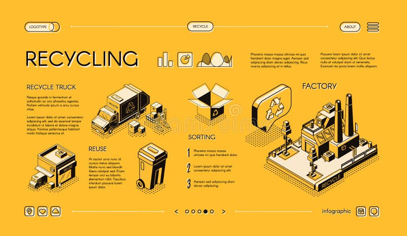 Waste Infographics - Ecology / Energy / Recycling Concept Stock ...