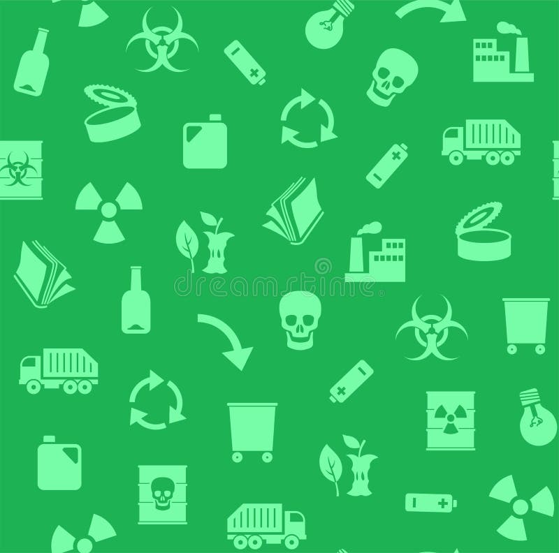 Dark E-waste with Green Title Stock Vector - Illustration of management ...