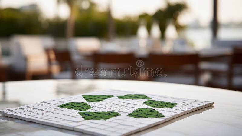 Waste Recycling Symbol on Abstract Background, Eco-friendly Concept for ...