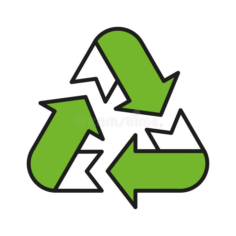 Three Trash Bags with Triangular Waste Recycling Symbol Stock Vector ...