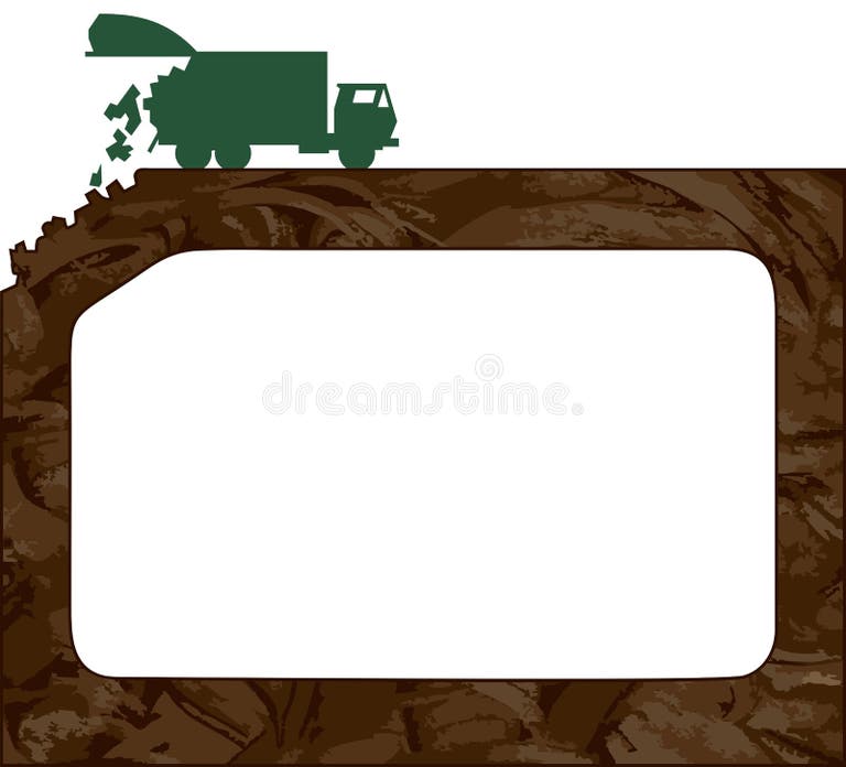 Waste Removal Theme Border Design Stock Vector - Illustration of ...