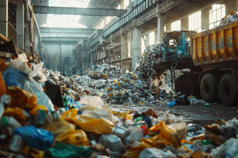 Waste and Rubbish Sorting Concept Stock Image - Image of cardboard ...