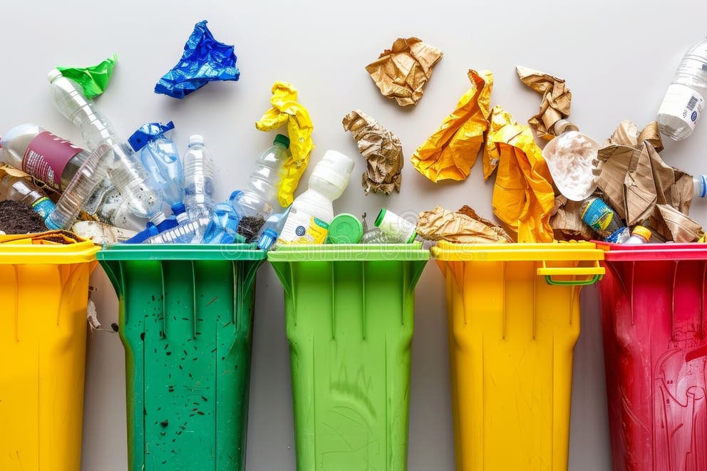 Waste and Rubbish Sorting Concept Stock Image - Image of organic ...