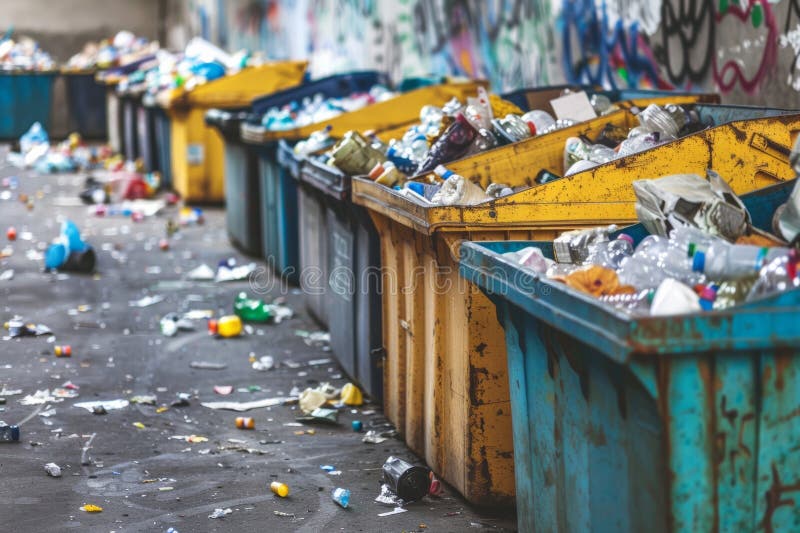 Waste and Rubbish Sorting Concept Stock Image - Image of organic ...