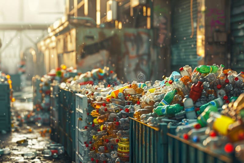 Waste and Rubbish Sorting Concept Stock Photo - Image of landfill ...