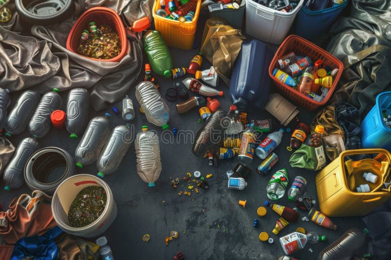 Waste and Rubbish Sorting Concept Stock Image - Image of recyclables ...