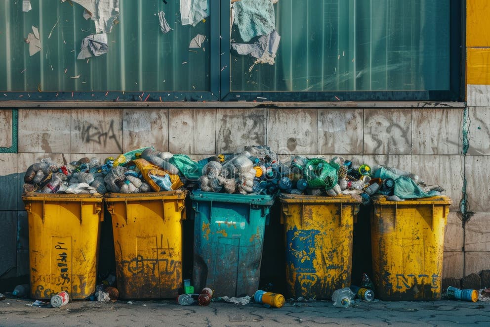 Waste and Rubbish Sorting Concept Stock Image - Image of cardboard ...