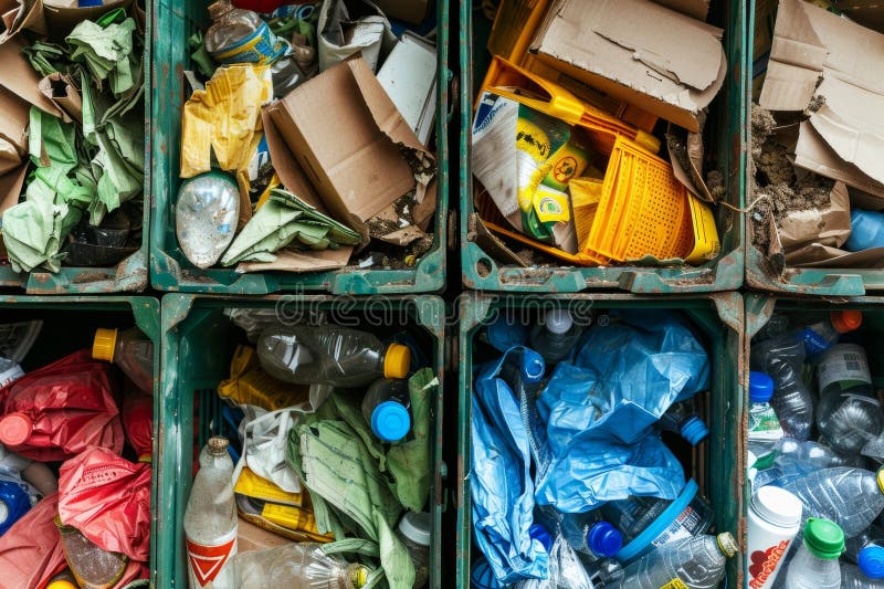Waste and Rubbish Sorting Concept Stock Image - Image of environmental ...