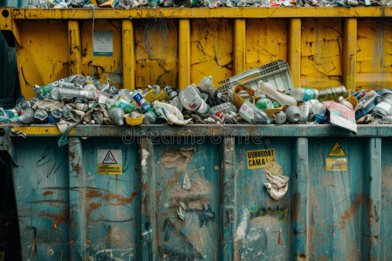 Waste and Rubbish Sorting Concept Stock Image - Image of paper, bins ...